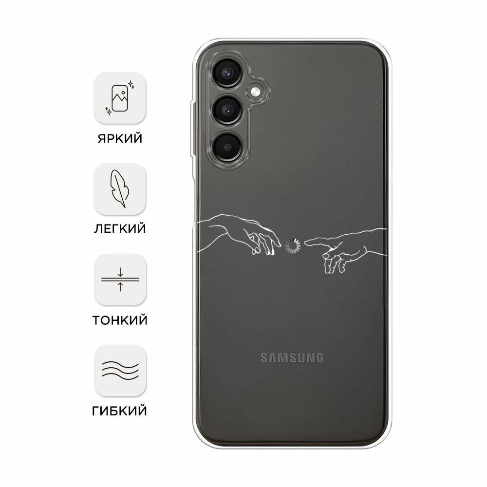 Чехол на Samsung Galaxy A24 / Самсунг Галакси A24 с принтом "Загрузка творения", прозрачный — фото 1