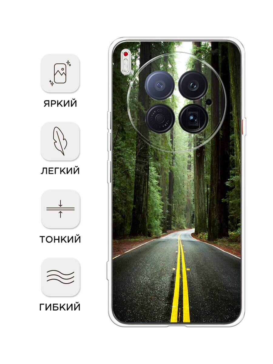 Чехол на Tecno Camon 40 Premier / Текно Камон 40 Премьер с принтом "Лес 17" — фото 1