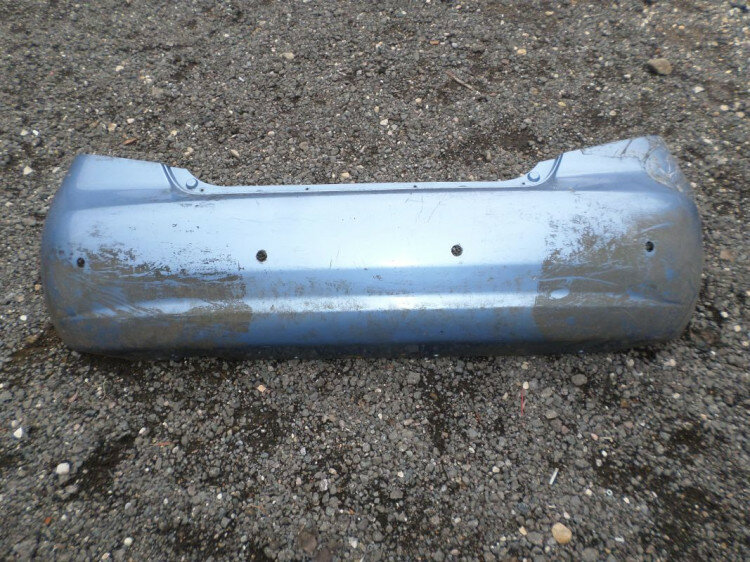 Бампер задний Шевроле Авео Т200 Хэтчбек 96543017 Голубой - CK39 - под парктроники