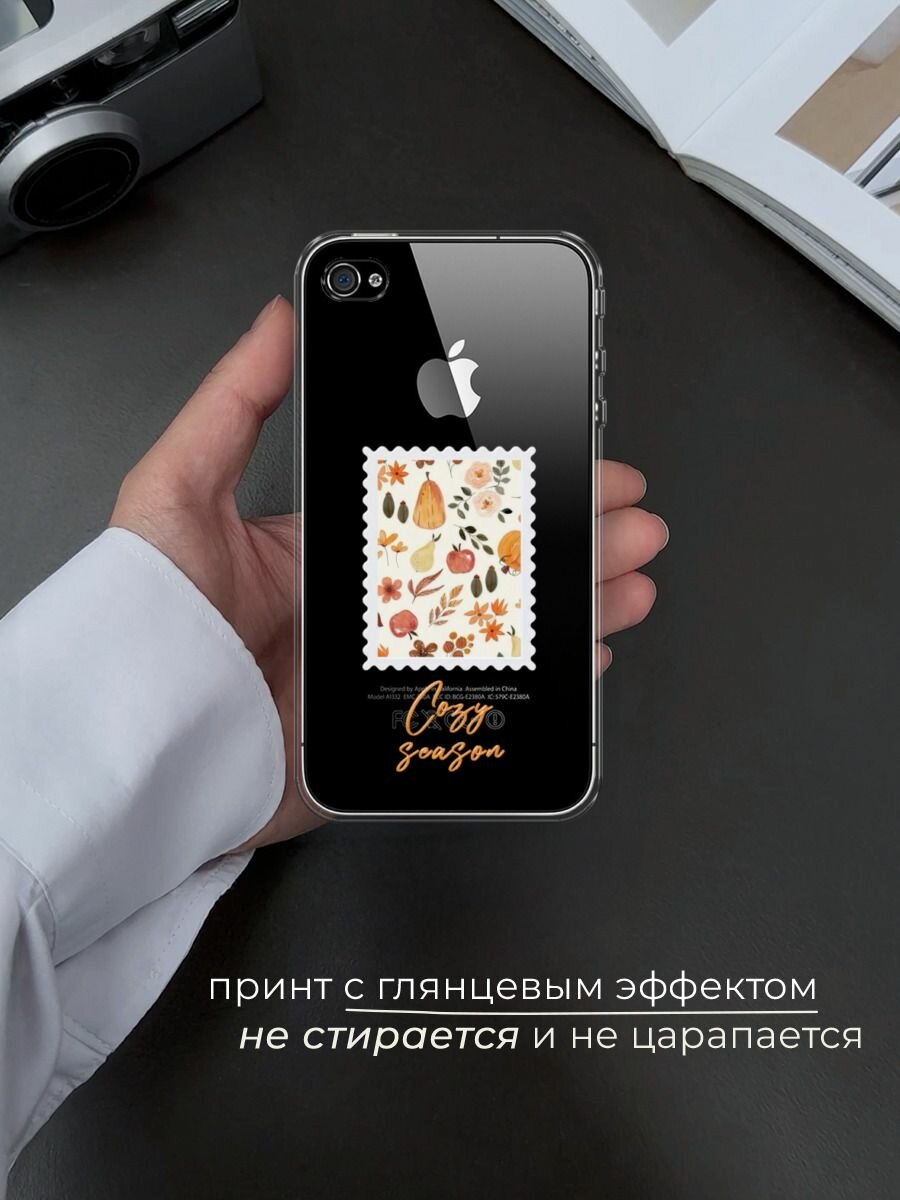 Чехол на Apple iPhone 4/4S / Айфон 4/4S с принтом Уютный сезон — фото 1