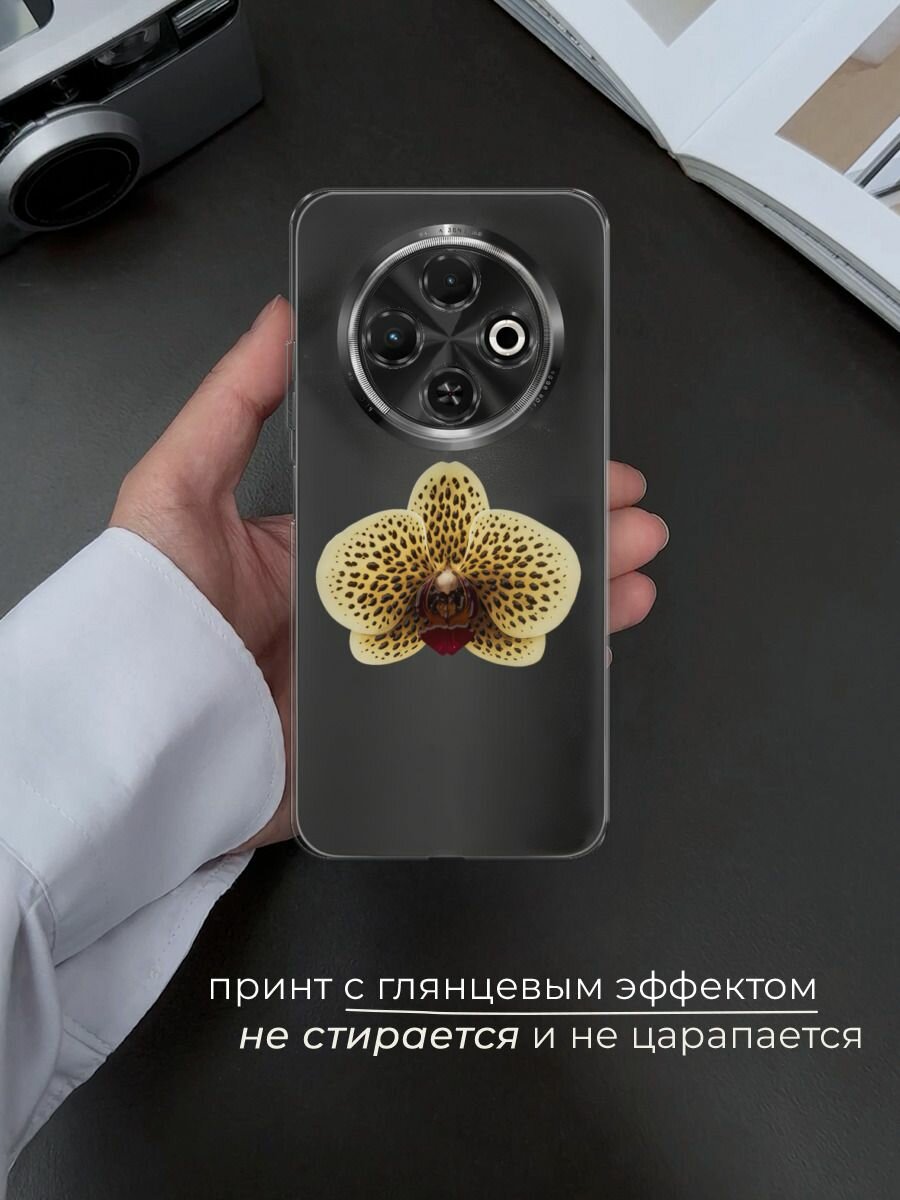 Чехол на Tecno Spark 30C / Текно Спарк 30C с принтом Желтая орхидея — фото 1