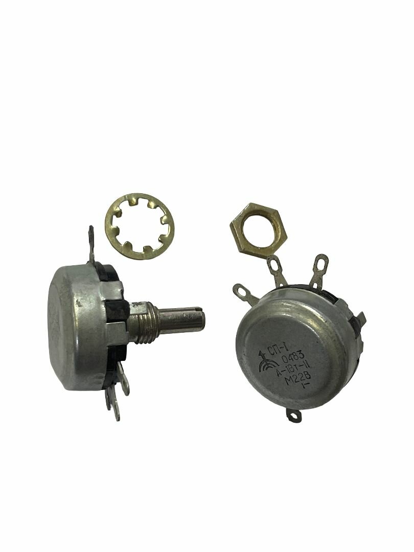 Резистор переменный СП1-1А, 1Вт-220 кОм, Вал ВС 2-20, 1шт