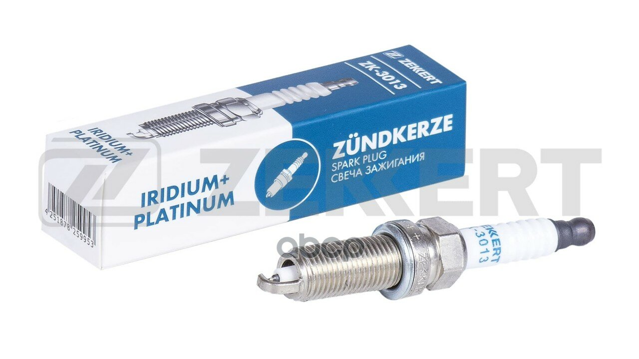 Свеча зажигания (Iridium+Platinum аналог NGK 5118 цена за 1 шт.) Nissan X-Trail T31 07- Qashqai J Zekkert арт. zk-3013