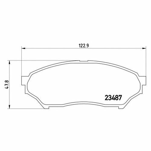 Комплект передних тормозных колодок Brembo P54028 для Mitsubishi Pajero Junior, Pajero Mini, Pajero Pinin; Nissan Kix