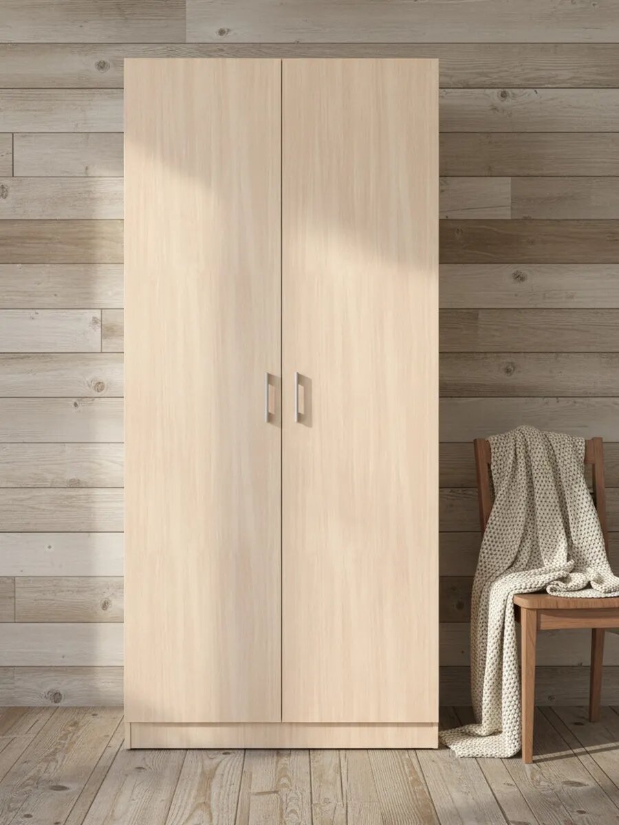 Шкаф FRESTER деревянный с полками в спальню распашной для одежды, от производителя
