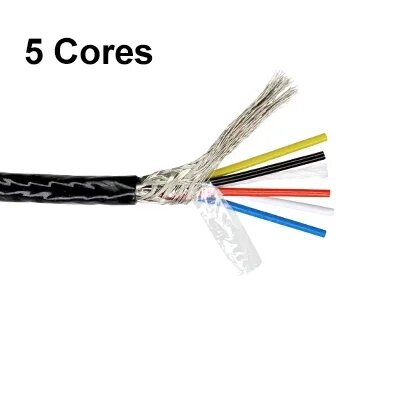 Экранированный провод из птфэ, кв. 0,3/0,5/0,75/1,0/1,5 мм, высокотемпературный FEP, фтор, пластик, маслостойкий, луженый медный экранирующий кабель