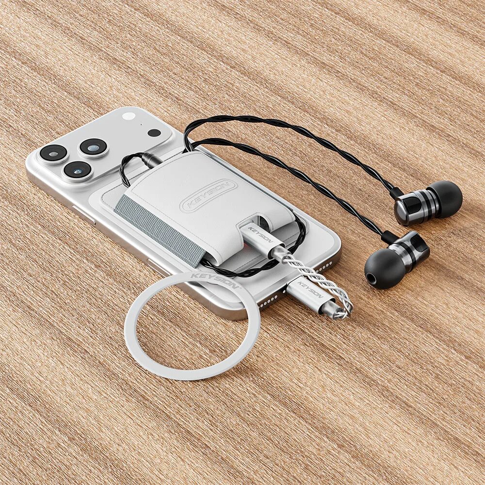 KEYSION Чехол-кошелек для iPhone с держателем карт, White001