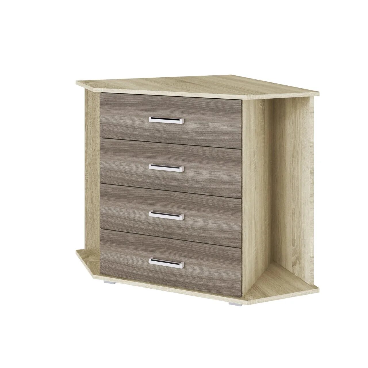 Комод «Катрин 7» роликовые направляющие, ЛДСП (Дуб сонома/Ясень Шимо) 77х77х79