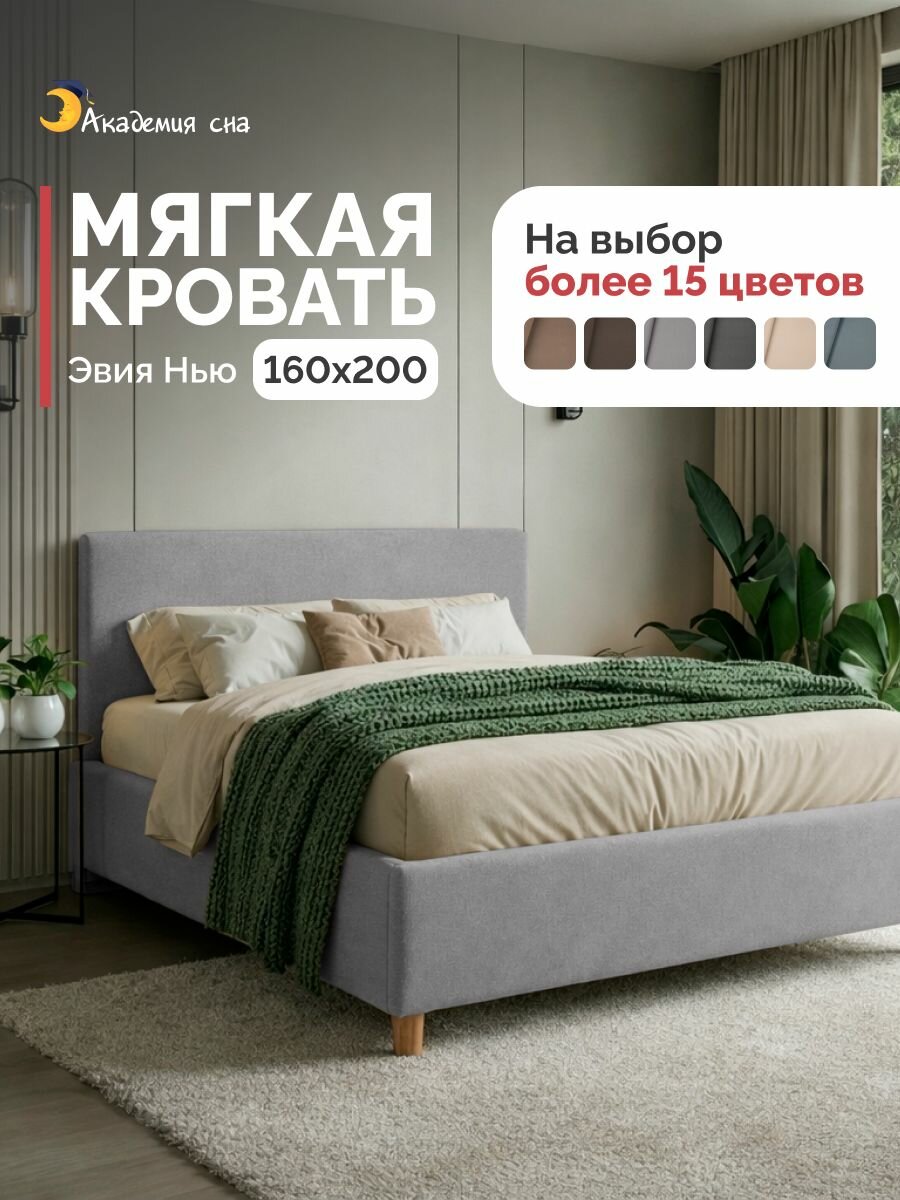Кровать 160х200 двуспальная Академия сна Эвиа Нью Тк. Dumont 24