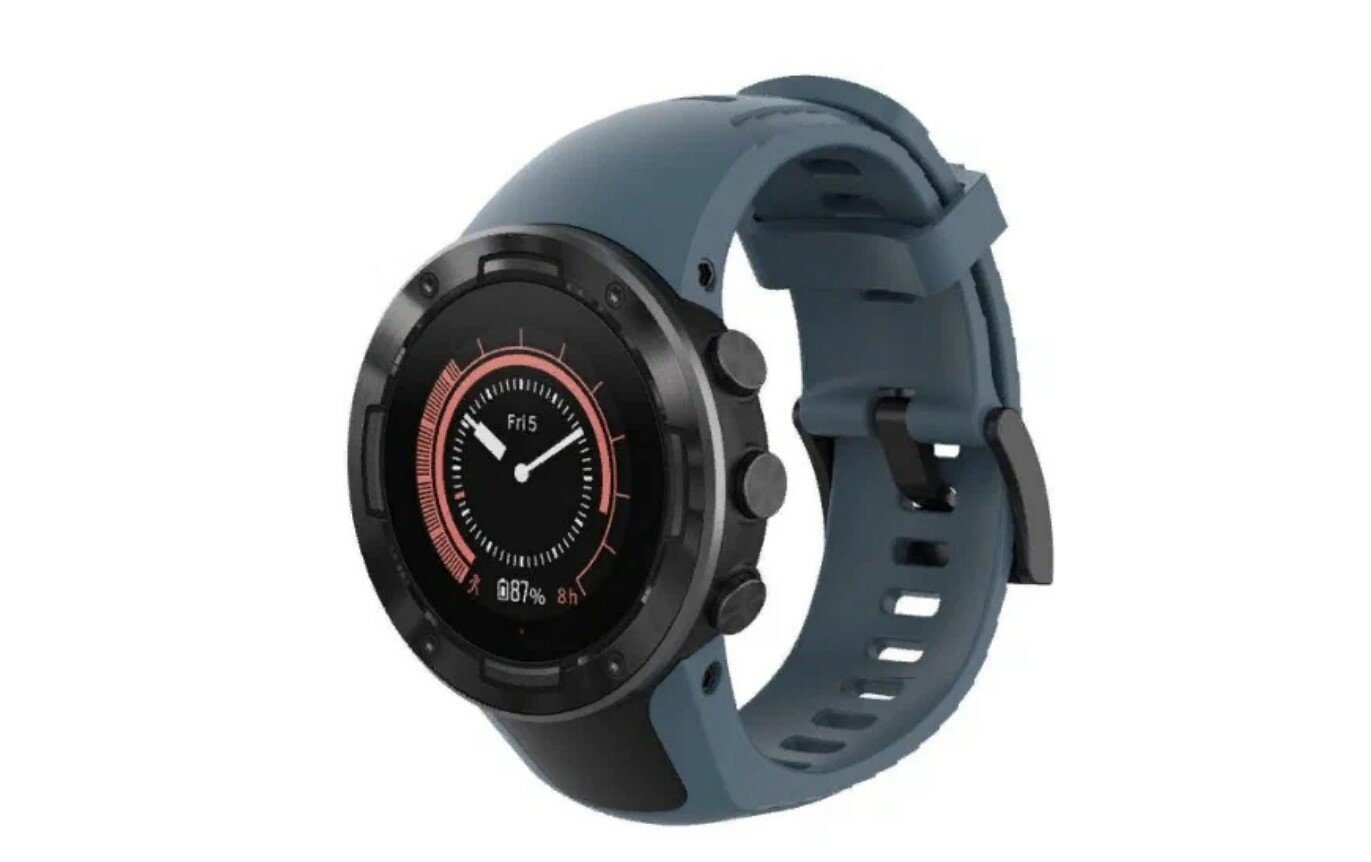 Сменный ремешок браслет MyPads Polimerico из качественного гипоаллергенного силикона для смарт-часов Suunto 5 синий