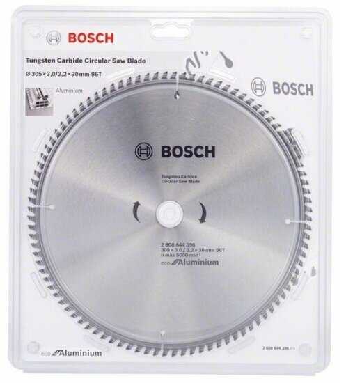 Диск пильный Bosch 2.608.644.396 ECO ALU/Multi 305x30-96T для алюминия/мультиматериал