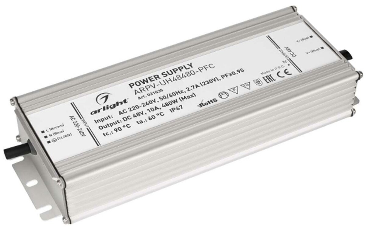 Блок питания Arlight ARPV-UH48480-PFC 48V 480W IP67 031035
