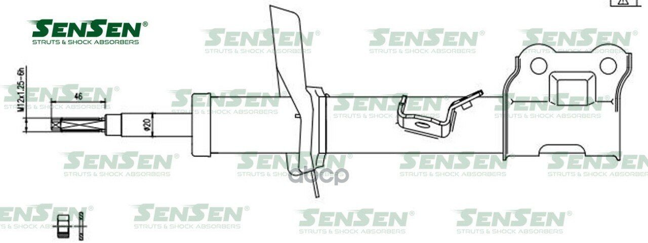 Стойка амортизаторная Sensen 42130978 передний правый газовый Kia Soul Kia Soul
