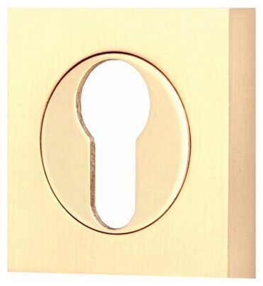 Накладки дверные под цилиндр на квадратном основании Valey матовое золото/блестящее золото (2 шт)