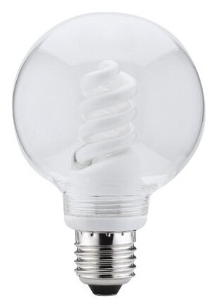 Лампа энергосберегающая Paulmann Energy Saver Шар D80мм H120мм 10Вт 436Лм 2700К Е27 230В Прозрачный Не диммируемая 87026.