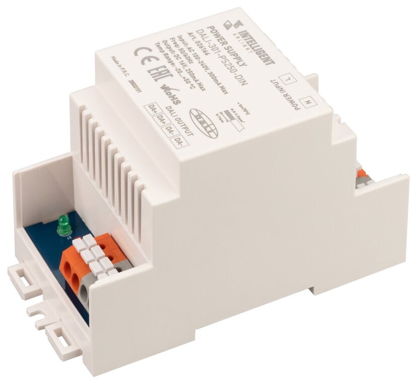 026166 INTELLIGENT ARLIGHT Блок питания шины DALI-301-PS250-DIN (230V, 250mA) (IARL, DIN)