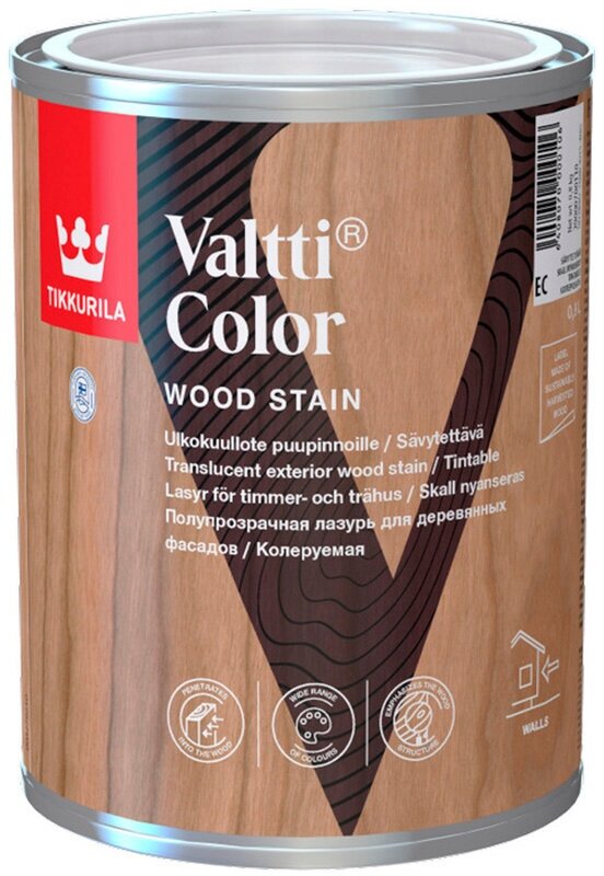 Антисептик Tikkurila/Tikkivala Valtti Color Classic декоративный для дерева бесцветный 0,9 л