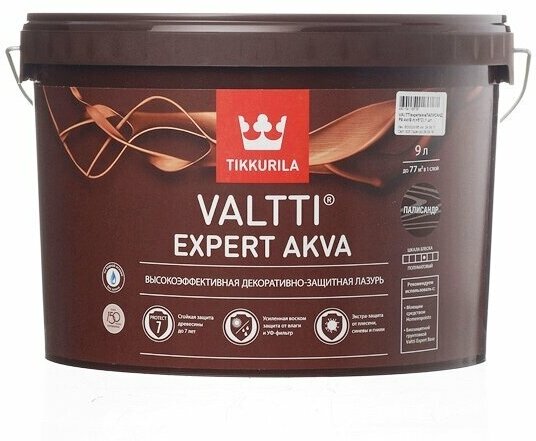 Антисептик Tikkurila Valtti Expert Akva декоративный для дерева палисандр 9 л