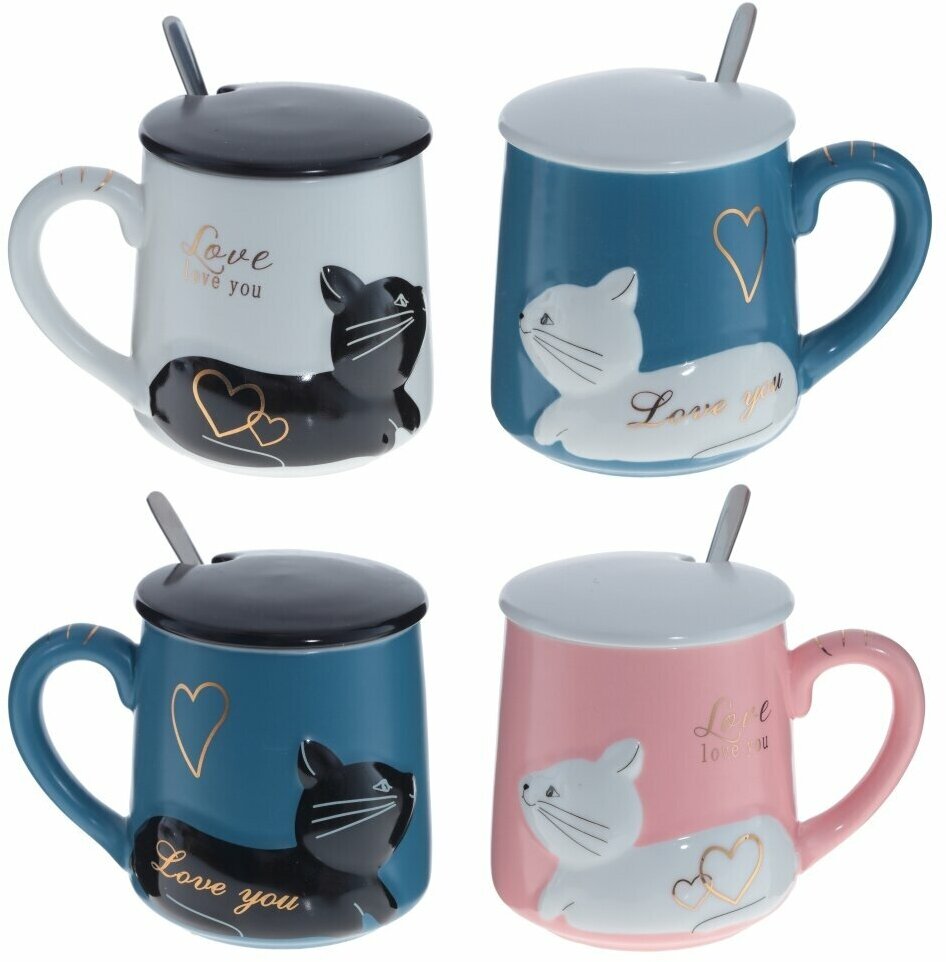 Кружка с крышкой и ложкой Casaentera CE02-772165 90х100h 450 мл