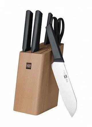 Набор ножей HuoHou Kitchen Stainless Steel Knife Set Черный (RU)