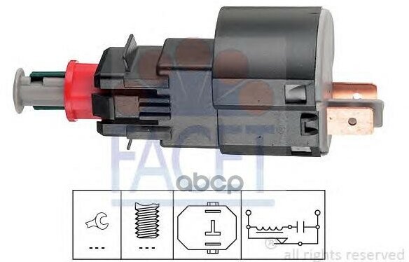 Датчик стоп-сигнала OPEL OMEGA B 2.0 (F69, M69, P69) 03/94-09/99 Facet арт. 71162