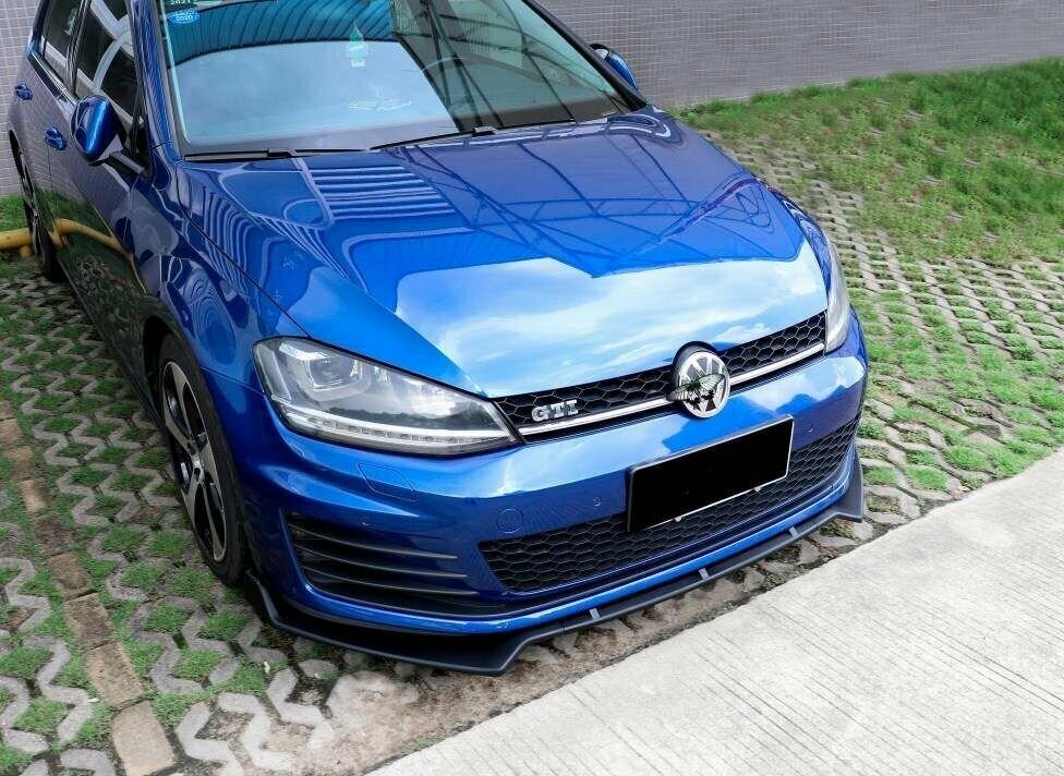 Губа переднего бампера VW Golf 7/7.5 Rline/GTI/ R 2014-2020 black mat