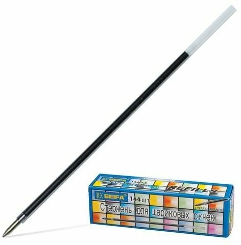 Набор 144 штуки - Стержень шариковый BEIFA (Бэйфа), 142 мм, синий, узел 0,7 мм, линия письма 0,5 мм