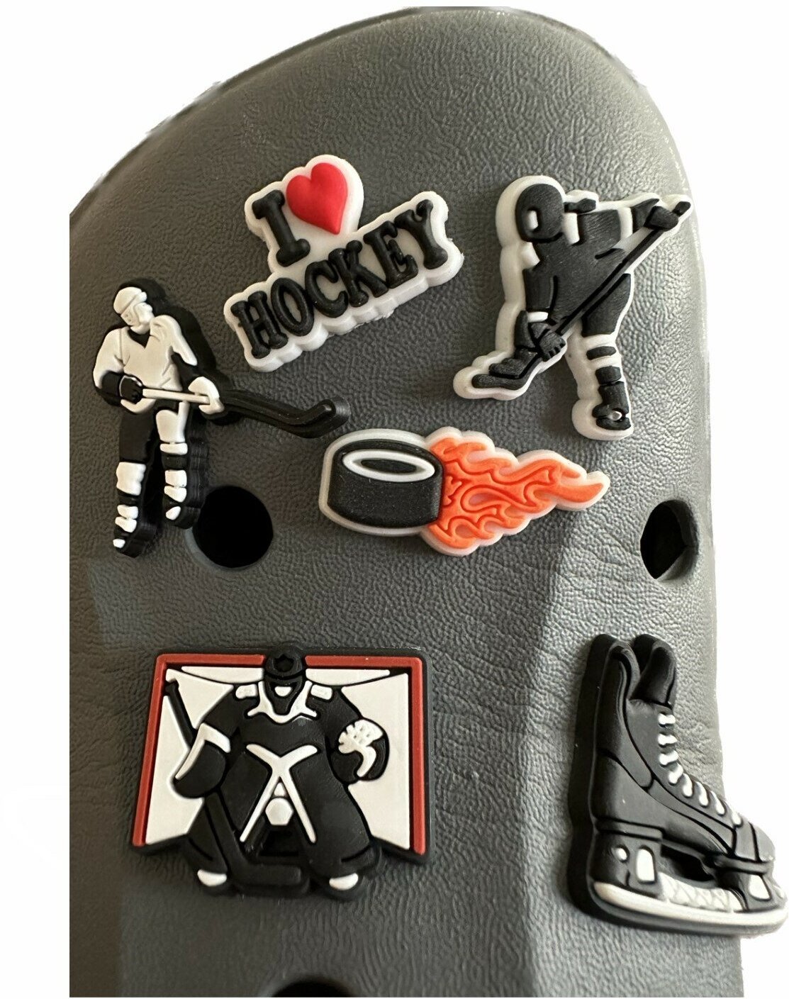 Джиббитсы для crocs, украшения для обуви, клипсы для обуви Набор Хоккей 6 шт My Jibb