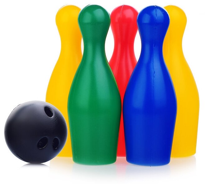 Боулинг 5 кеглей + 1 шар в сетке