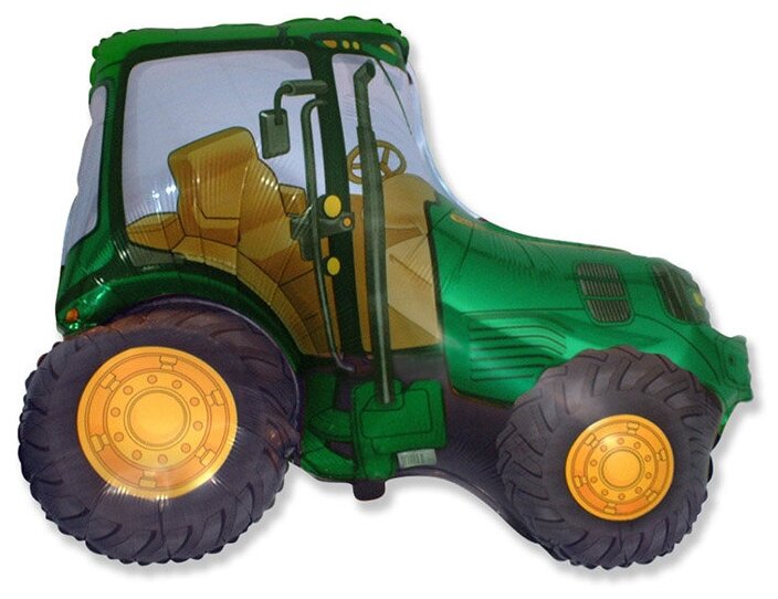 Воздушный шар из фольги. Фигура. Трактор, Зеленый (37'/94 см)