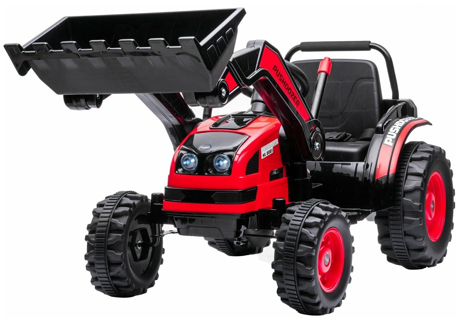 Harley Bella Детский электромобиль трактор с ковшом и пультом управления (красный, 2WD, EVA) - HL389-LUX-RED