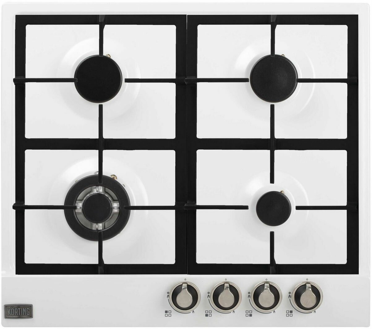 Газовая варочная панель Korting HG 661 CTSI 58 см, 4 конфорки эмаль, античный белый