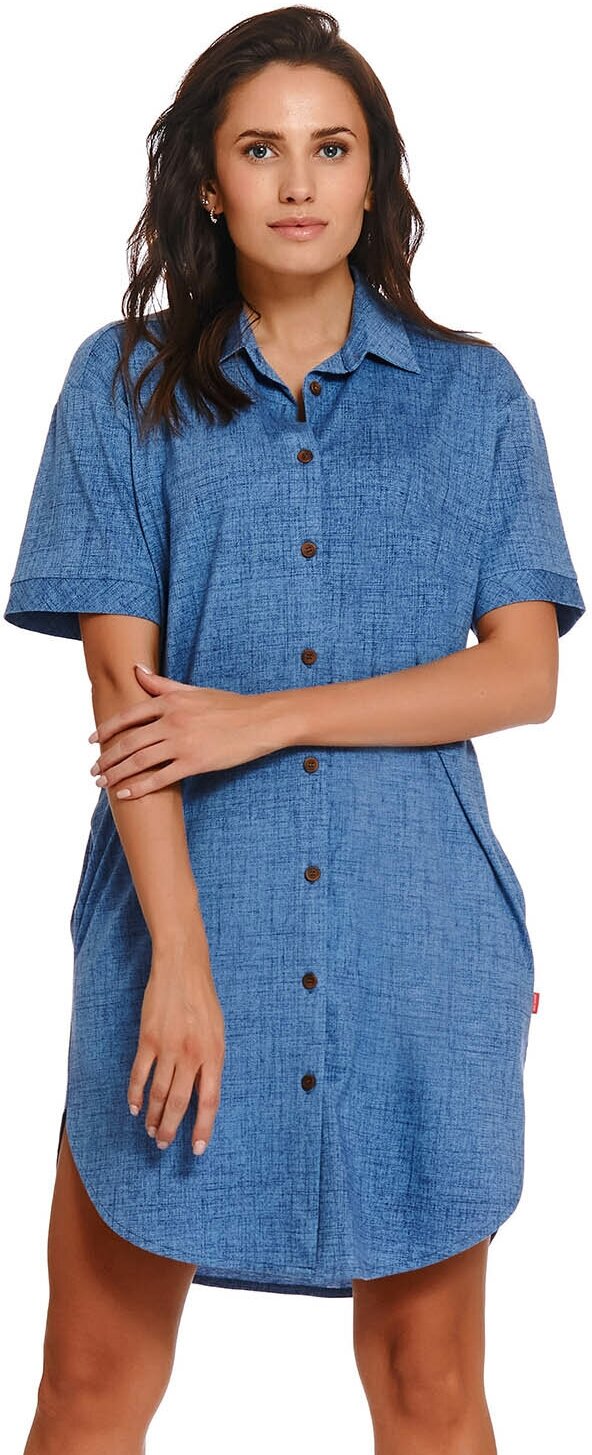 Свободная джинсовая рубашка с карманами Doctor Nap TM 4226 JEANS