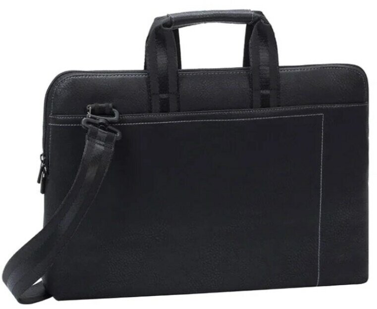 Сумка для ноутбука 15.6" Riva 8930, черный искусственная кожа