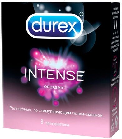 Durex Презервативы дюрекс презервативы INTENSE ORGASMIC рельефные №3