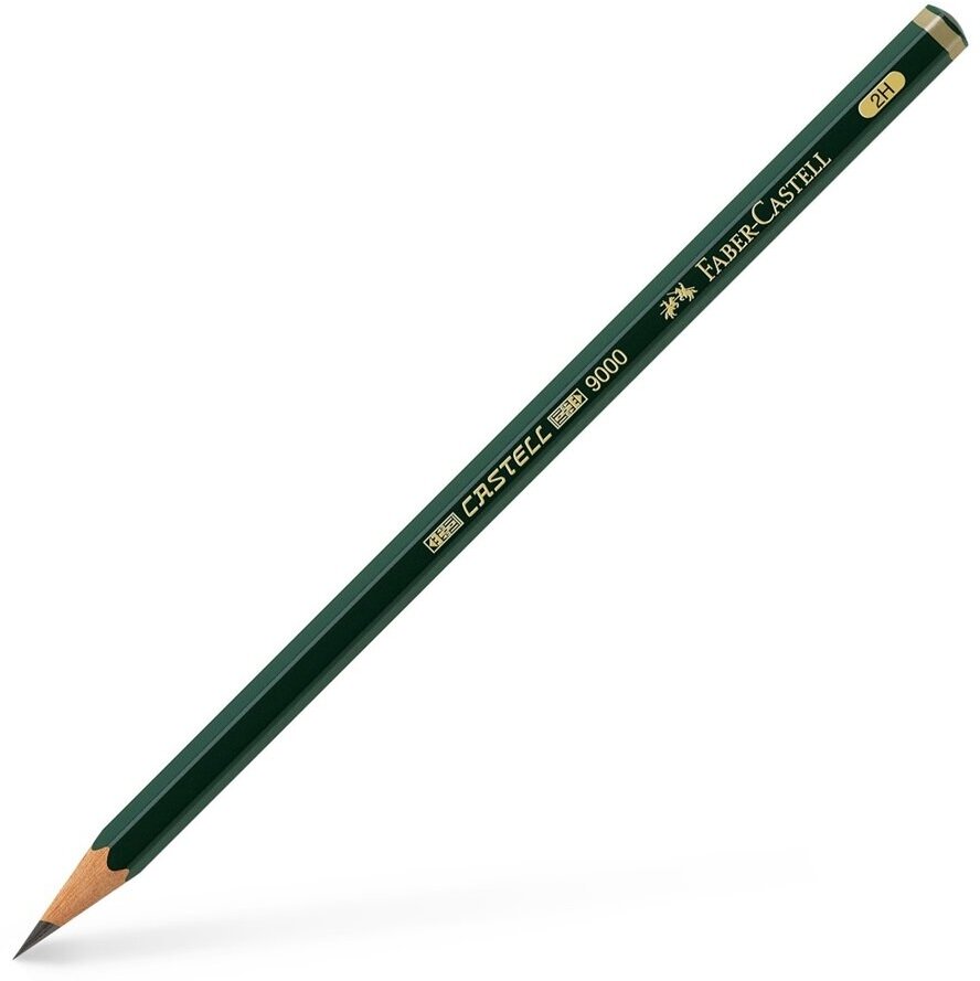 Чернографитовые карандаши Faber Castell Карандаш чернографитовый Faber-Castell CASTELL 9000, 2H