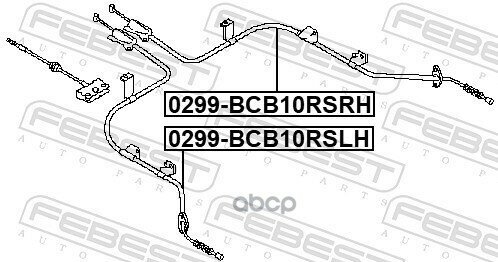 Трос Ручного Тормоза Nissan Almera B10rs 2006-2012 Прав. Febest арт. 0299BCB10RSRH