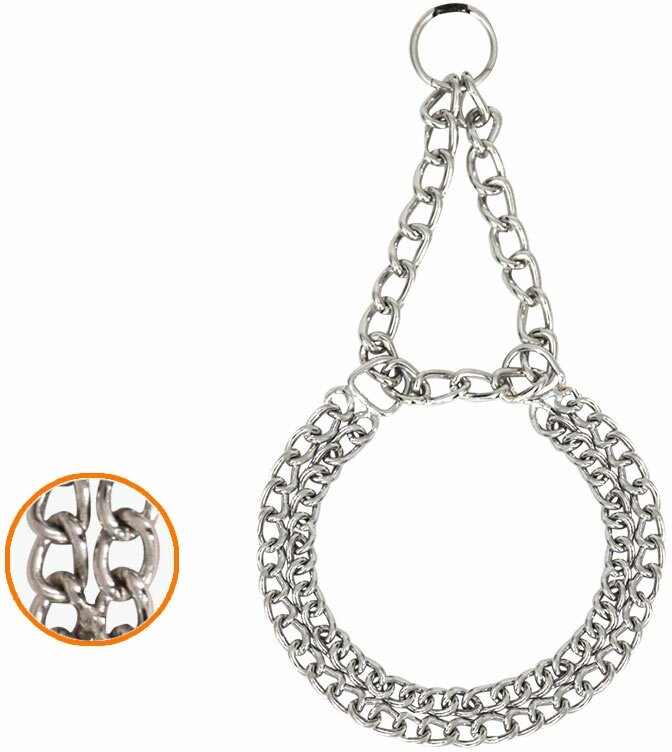 Ошейник-цепь двухрядный, 3*700мм, Triol