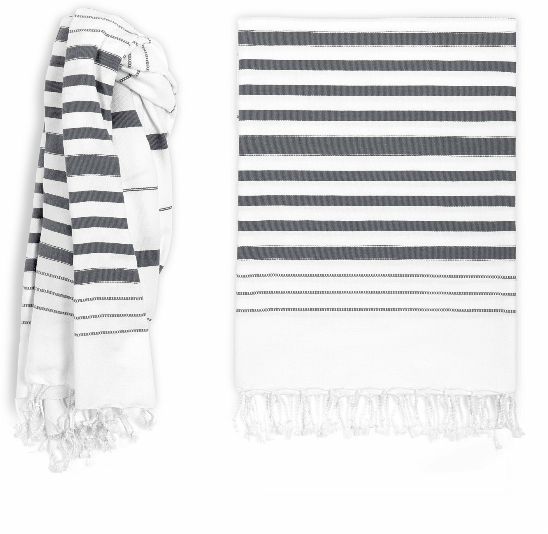 Пештемаль Hamam, Marine, 100*180 см, белый/синий (white/navy)