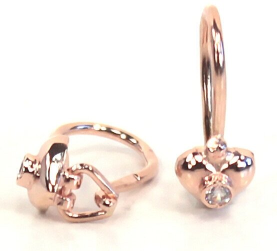 Серьги, красное золото, 585 проба, фианит