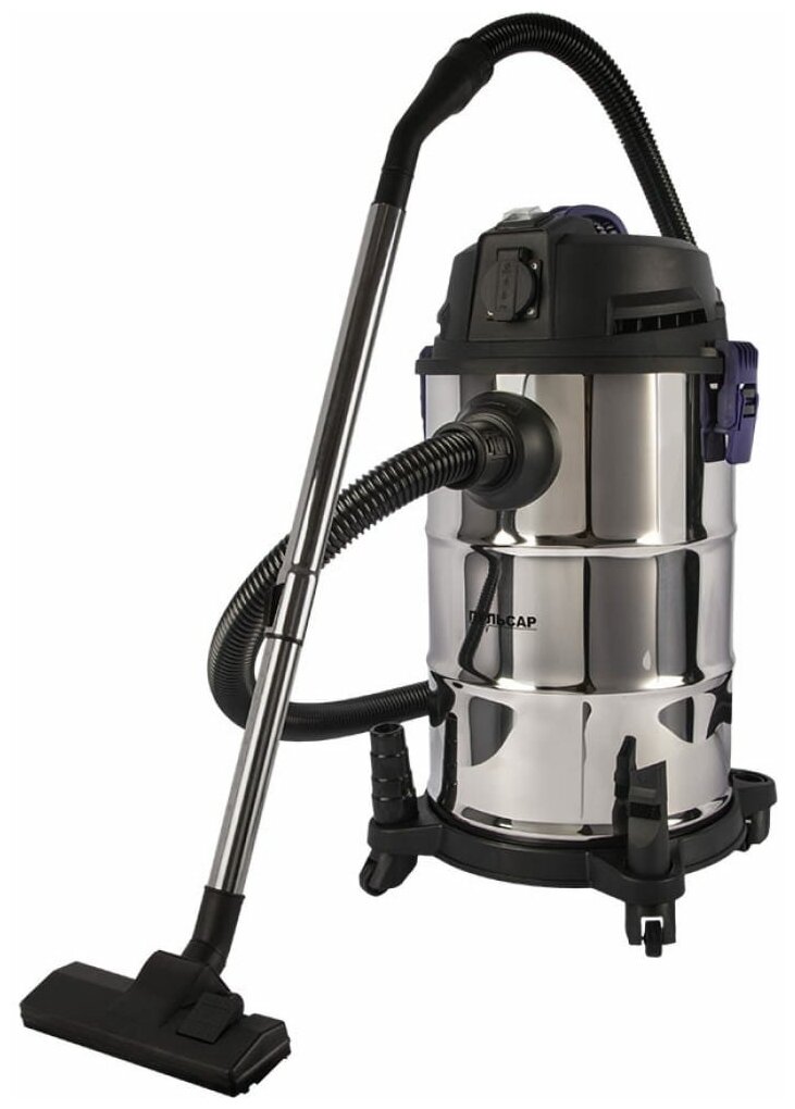 Пылесос строительный Пульсар ПС 301 1400 Вт, 30л, розетка до 2000 Вт, шланг 3 м 907-439