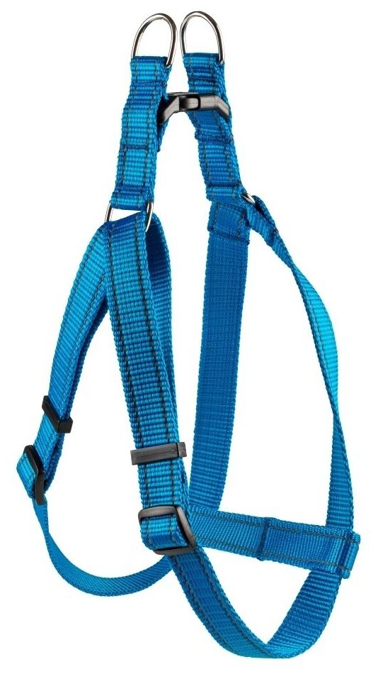 Капроновая шлейка для собак регулируемая светоотражающая CHOKERZ. Ширина 25 мм, обхват груди 60 -80 см, пряжка фастекс.