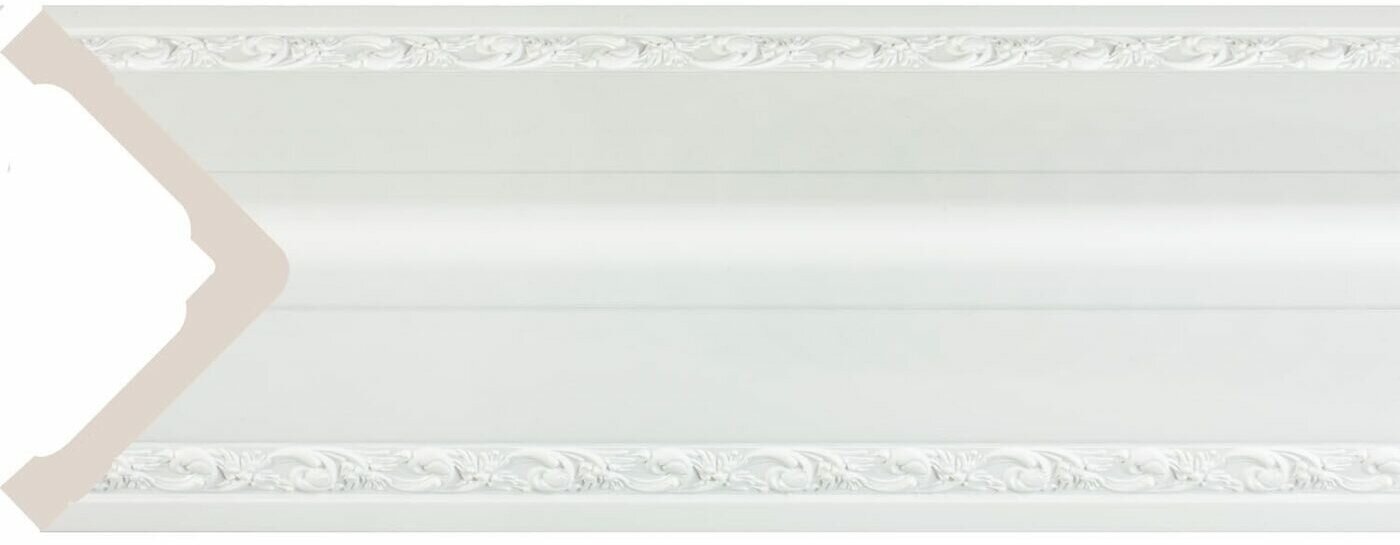 Угол Cosca 80, декоративный, влагостойкий, клеевой монтаж, полистирол, белый