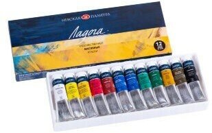 Масло в наборе 12 цветов по 18 мл. Ладога, артикул 1241004