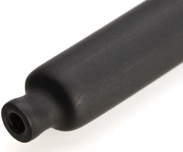 Трубка термоусадочная КВТ, 3:1 с подавлением горения ТТК(3:1)-6/2 мм, черные {59695} (10 шт/упак по 1 м)