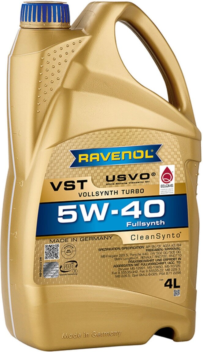Моторное масло RAVENOL VST SAE 5W-40 ( 4л) new