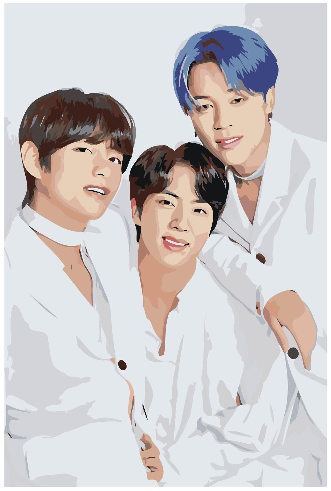 Джин Чонгук BTS KPop Раскраска картина по номерам на холсте