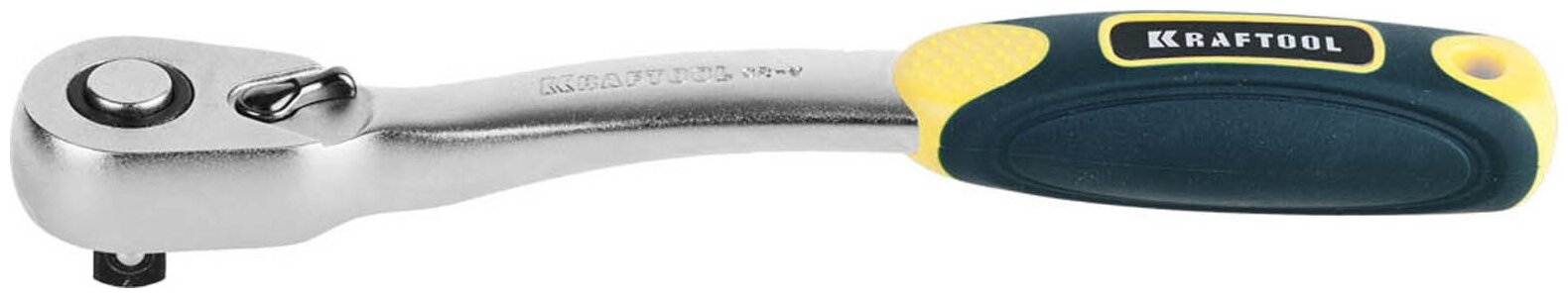 KRAFTOOL 3/8", 72 зубца, Сr-V сталь, трещотка для торцовых головок 27795-3/8_z02