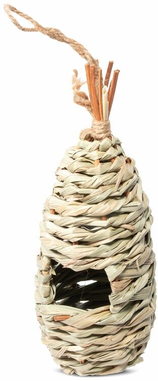 Гнездо-домик для птиц из луговых трав "Скворечник ", d85x200/240мм, серия NATURAL , Triol