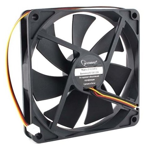 Вентилятор Gembird D14025HM-3 140x140x25 гидродинамический 3 pin провод 40 см